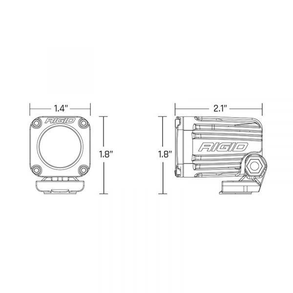 RIGID INDUSTRIES IGNITE DIFFUSED BLACK SURFACE MOUNT - Rindab AB